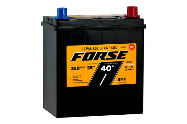 Аккумулятор автомобильный FORSE FORSE01_Обратная (-/+)_40 купить по ...