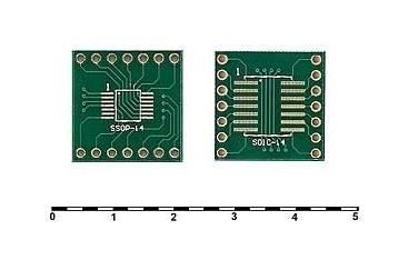 Панелька Плата SOIC-14 и SSOP-14 ( Переходник в dip ) для микросхем ...