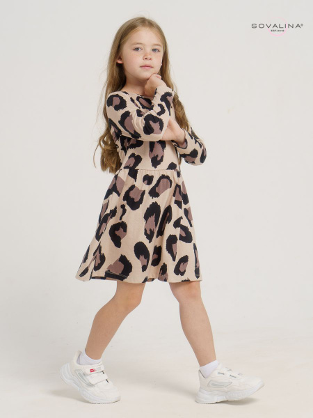 Платье для девочки SOVAlina, Девочки, На любой сезон, размер 116, материал Хлопок, Кулирная ...