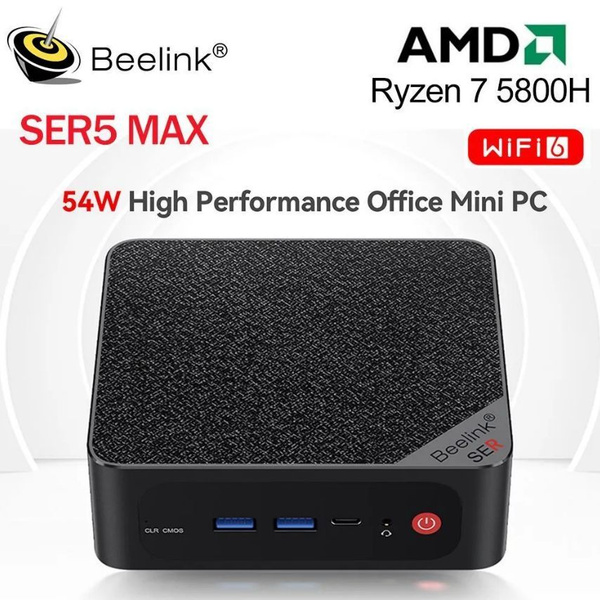 Beelink Мини-ПК SER5 MAX(AMD Ryzen 7 5800H (3.2GHz) 16GB RAM+1 ТБ SSD M ...