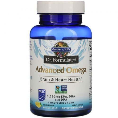 Garden of Life, Dr. Formulated, Advanced Omega, 60 мягких капсул ...