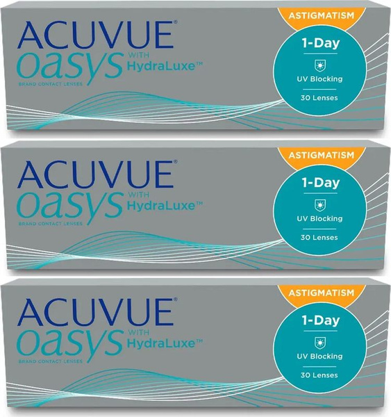 1-Day Acuvue Oasys for Astigmatism. Цилиндр(Cyl) -2.25. Ось(Ax) 70 ...