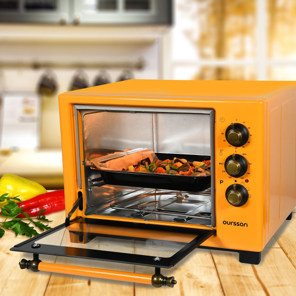 Мини-печь Oursson MO2004, оранжевый, 20 л купить c доставкой на OZON по низкой цене (1128483133)