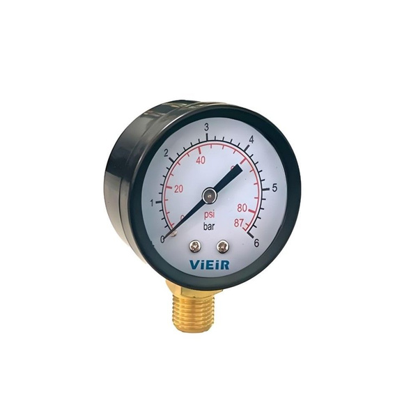 Манометр 1/4", вертикальный (50 мм/10 бар) ViEiR (YLA10) купить на OZON по низкой цене в ...