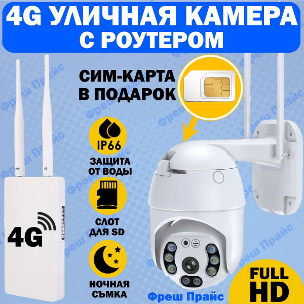 Камера видеонаблюдения i-telecom Уличная с роутером и сим картой 1920× ...