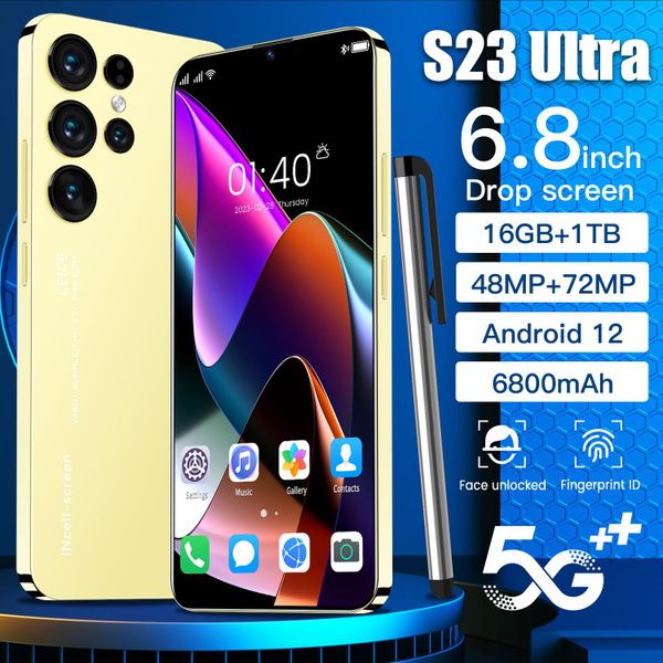 Смартфон N886-YYY-001 128 ГБ 16 ГБ Золотой 6.8 IPS S23ultra-5G-888 ...