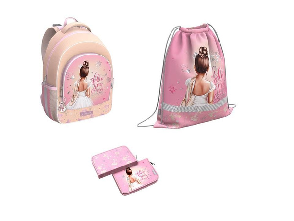 Школьный рюкзак с грудной перемычкой ErichKrause ErgoLine 15L Pointes с ...