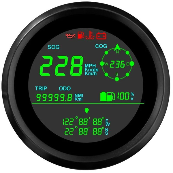 85 мм Gps спидометр 0 299 км ч ЖК цифровой Gps датчик скорости Trip Odo