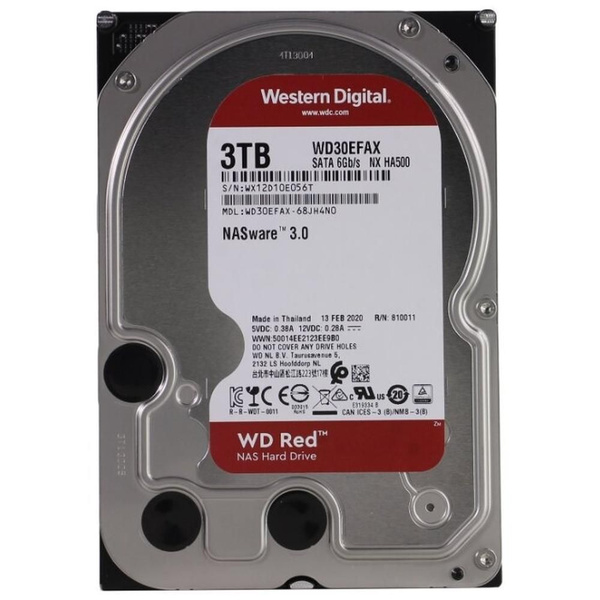 3 ТБ Внутренний жесткий диск Western Digital Red WD30EFAX 3TB (WD30EFAX ...
