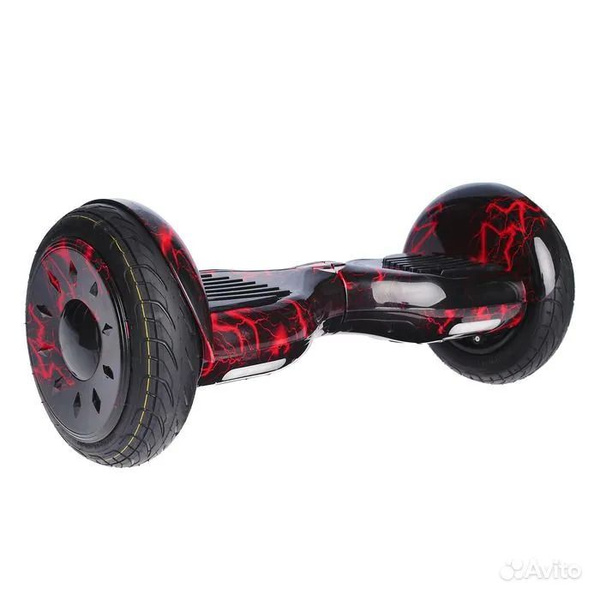 Гироскутер Kugoo smart jilong_Красные молнии 10.5, черный, бордовый ...