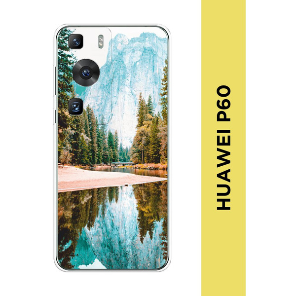 Силиконовый чехол на Huawei P60/P60 Pro / Хуавей P60/P60 Про "Горы 11 ...