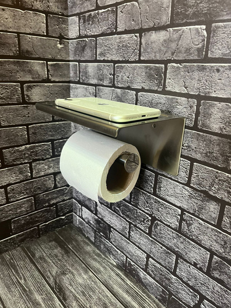 KOGGO Держатель для туалетной бумаги с полочкой самоклеющийся на ...