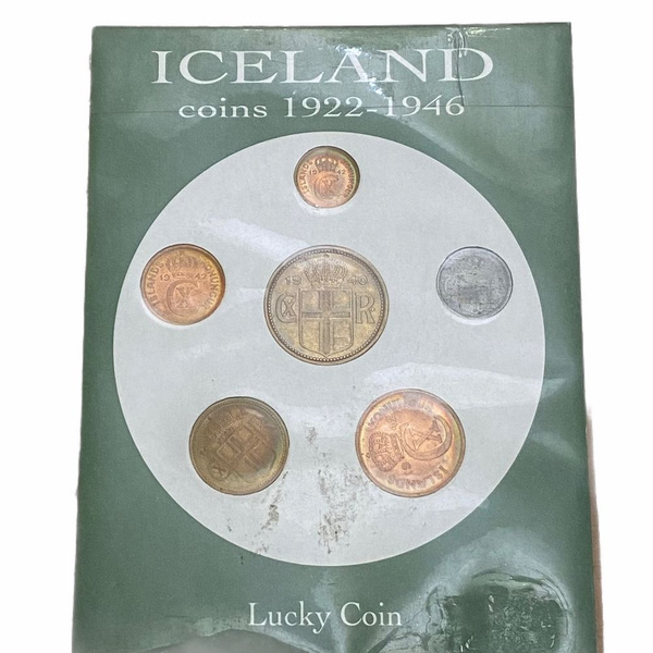 Исландия, набор монет 1, 2, 5, 25 эйре, 1, 2 кроны "Lucky coins" 1922-1946 гг. (2) - купить в ...