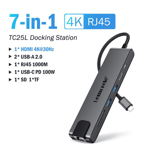 Usb концентратор Lemorele Usb 3 0 к Hdmi 4k30 Гц док станция типа C