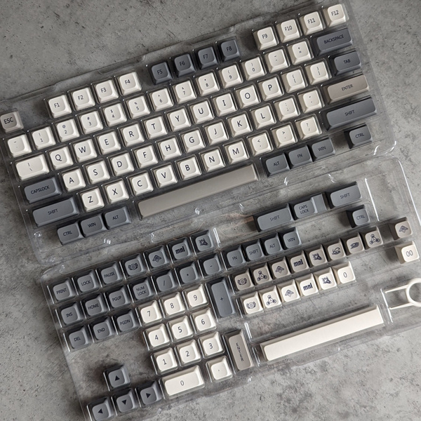 Кейкапы для механической клавиатуры (PBT, XDA), серые купить на OZON по ...