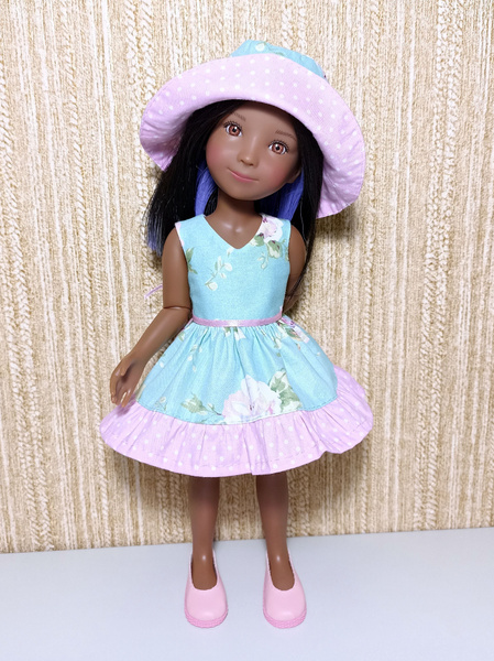 Одежда для кукол Ruby Red 31см и 28см. Комплект "Модница" Платье + панамка + балетки. Руби Ред ...