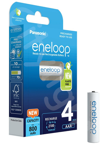 Аккумуляторные батарейки Panasonic Eneloop BK-4MCDE/4BE AAA 800 4шт ааа ...