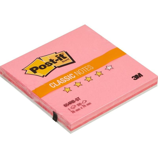 Стикеры Post-it Original Клубничная радуга 76x76 мм неоновые 4 цвета (1 ...