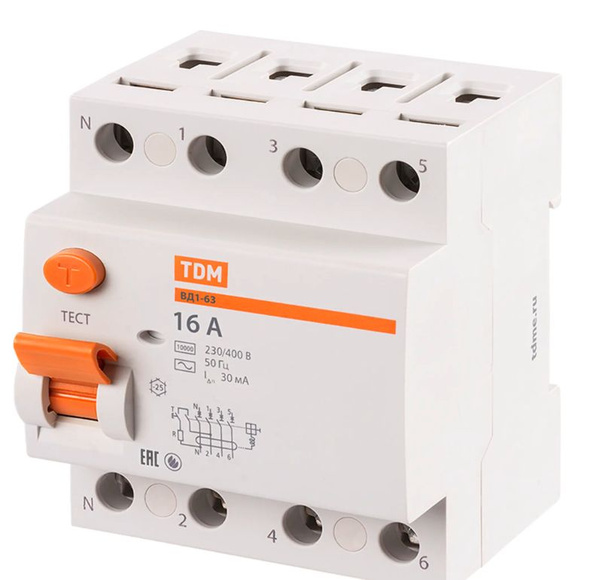 УЗО Tdm Electric ВД1-63 4P - купить с доставкой по выгодным ценам в ...