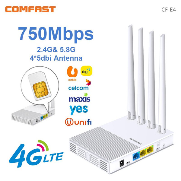 Роутер COMFAST Роутер 4G WiFi от сим карты Точка доступа 750 Мбит/с 3G ...