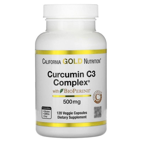Куркумин с пиперином 500мг 120 капсул Curcumin BioPerine C3 Complex ...