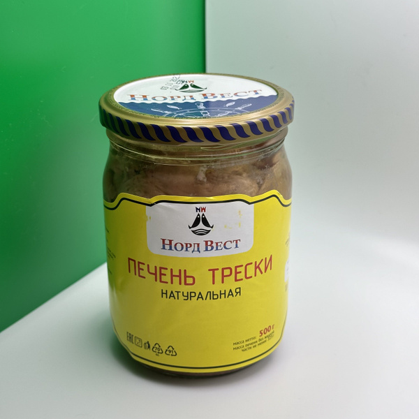 Печень трески НОРД ВЕСТ 1 шт парное сырье натуральная кусочками в ...