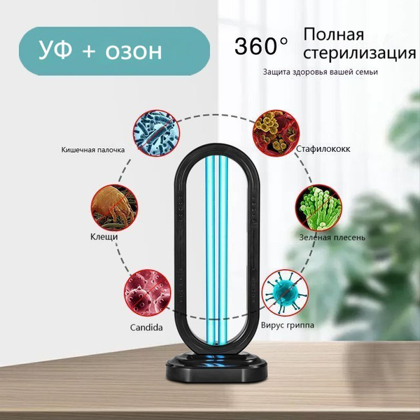 Лампа ультрафиолетовая бактерицидная с озоном/ кварцевый облучатель ...