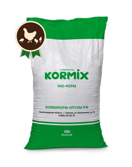 Комбикорм ПК 1-1 KORMIX для кур несушек старше 18 недель, 25 кг ...
