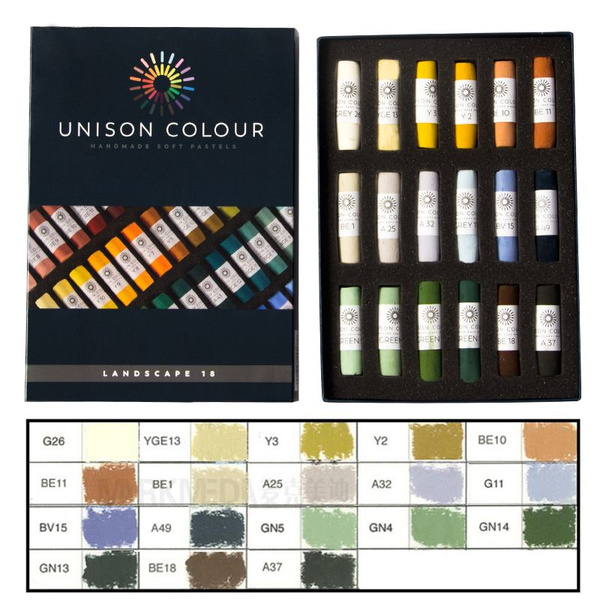 UNISON COLOUR HANDMADE SOFT PASTELS Пастель 18 шт./ 300 г. купить на ...