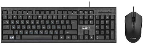 Комплект клавиатура + мышь проводной CBR KB SET 711 Carbon, USB, поверхность "под карбон" купить ...
