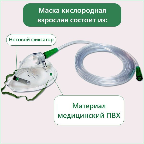 Маска кислородная взрослая - купить с доставкой по выгодным ценам в ...