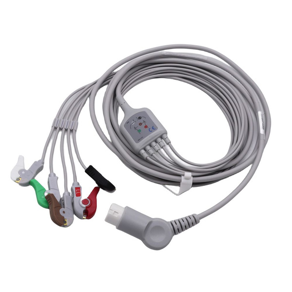Для Philips, Agilent, Heartstart, Intellivue 12 контактный 5-Leads клип ...