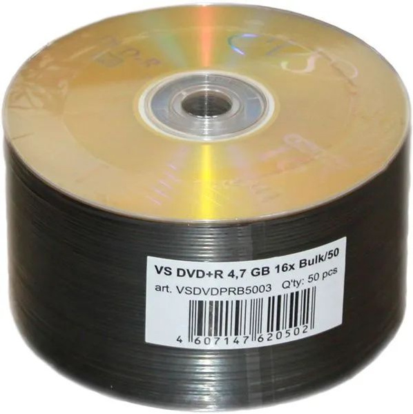DVD-R диски VS 4,7GB 16x Bulk, 50 шт (VSDVDRB5003) - купить с доставкой ...