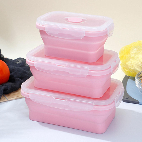 Многоразовый силиконовый контейнер для ланча Bento Box Как описано ...