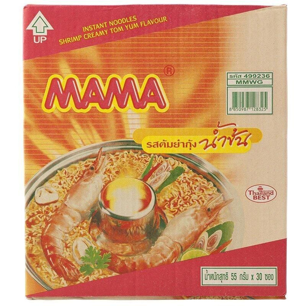Тайская лапша быстрого приготовления со вкусом Том-Ям MAMA, 40 штук по ...