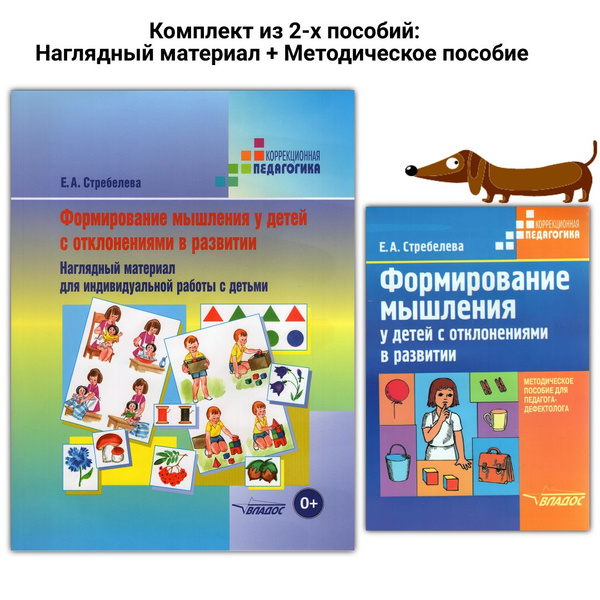 Комплект из 2-х пособий: Стребелева Е.А. Формирование мышления у детей ...