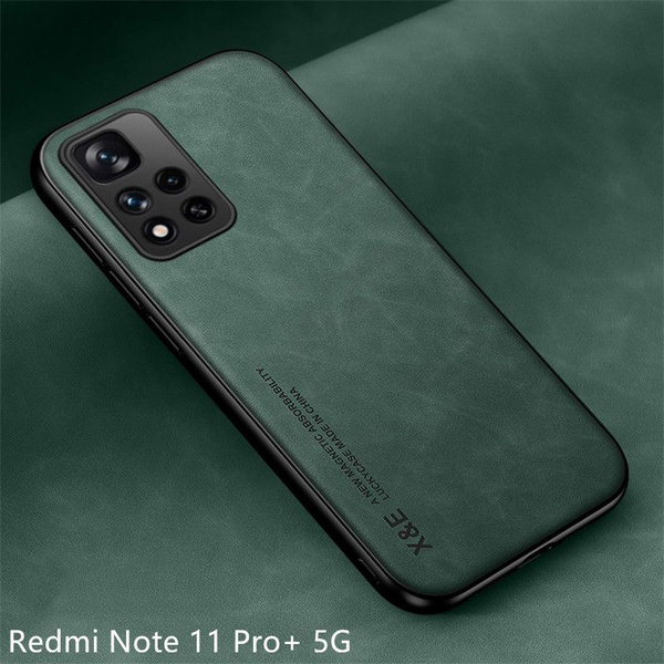 Кожа чехол для Xiaomi Redmi Note 11 Pro+ 5G Магнитное притяжение внутри ...
