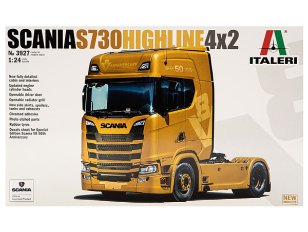 3927 Italeri Седельный тягач Scania S730 Highline 4x2 (1:24) - купить с доставкой по выгодным ...