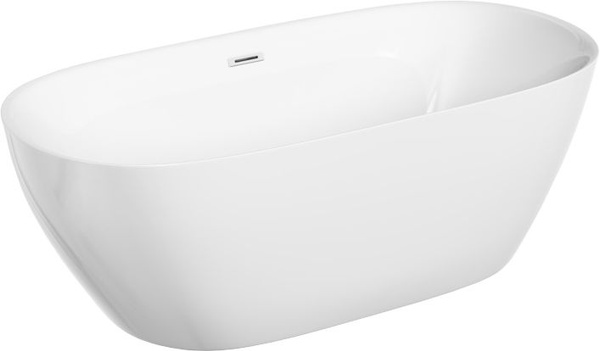Акриловая ванна Sancos Fusion FB03 170x80, отдельностоящая, овальная, с ...