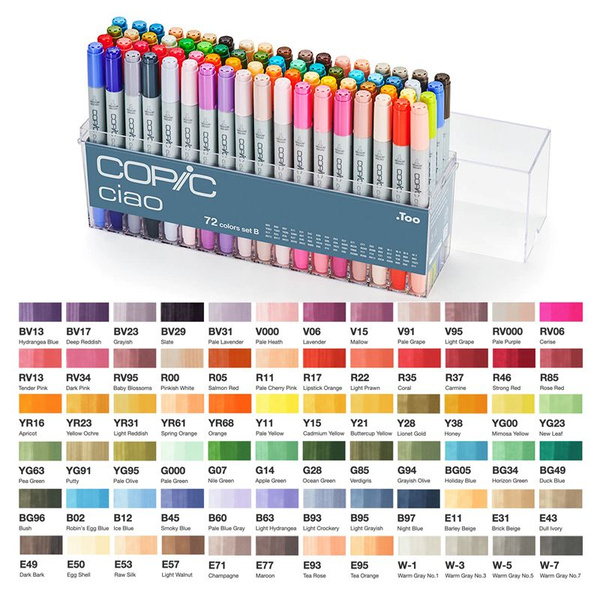 Copic Набор маркеров Спиртовой, 72 шт. купить на OZON по низкой цене ...