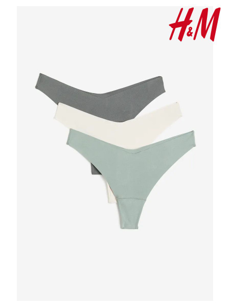Комплект трусов стринги H&M, 3 шт - купить с доставкой по выгодным ценам в интернет-магазине ...