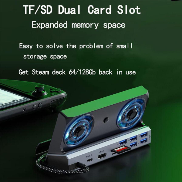 Док станция Steam Deck 10 в 1 с вентилятором - купить с доставкой по ...