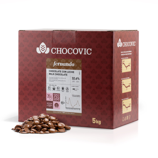 Молочный шоколад Chocovic Fernando 32,6% (5 кг) - купить с доставкой по ...