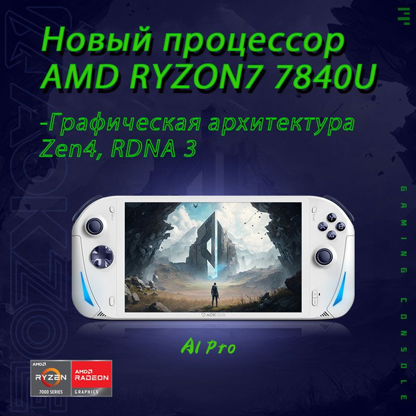 Портативная игровая консоль AOKZOE A1 Pro, 32+1TB, белый - купить с доставкой по выгодным ценам ...
