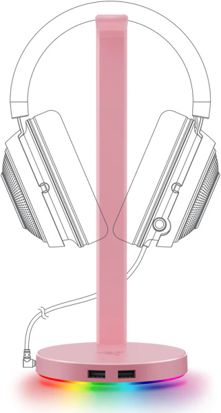 Подставка для наушников с подсветкой Razer Base Station V2 Chroma, Quartz - купить с доставкой ...