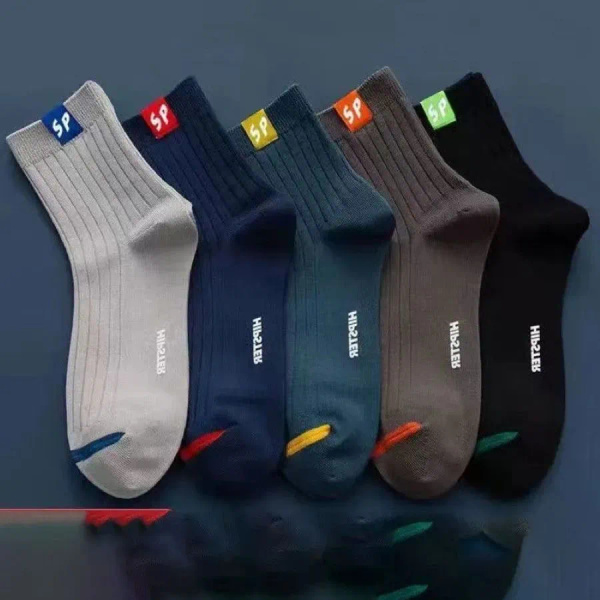 Носки Мужской размер универсальный Хлопок Бег Баскетбол Демисезон серый черный купить C