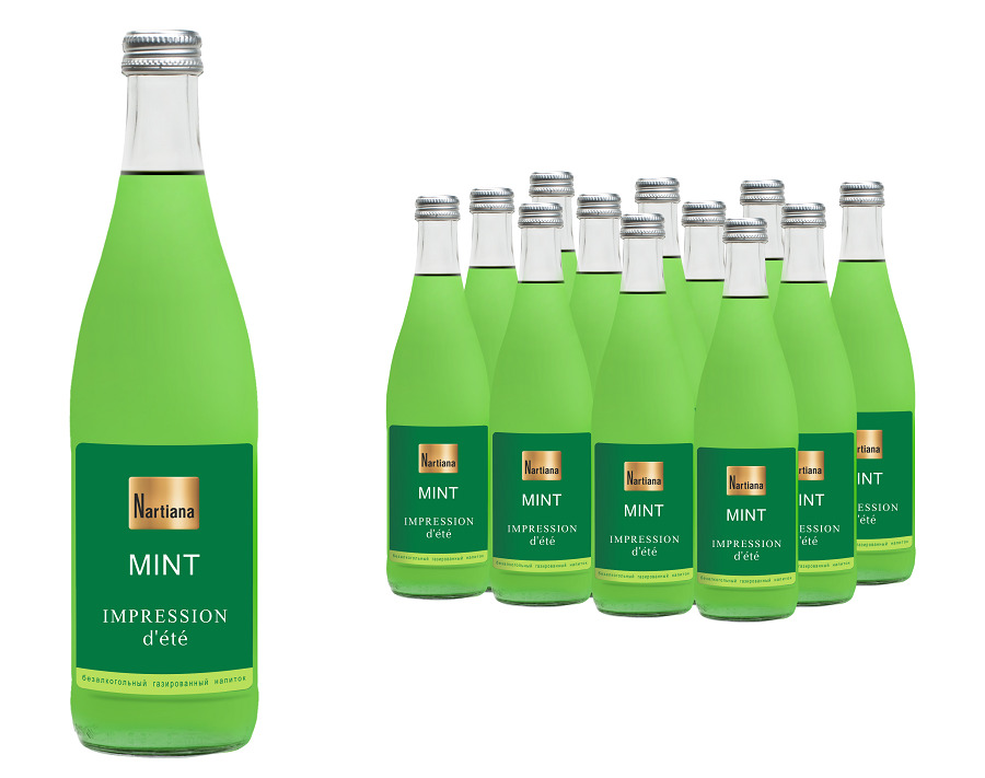 NARTIANA Напиток безалкогольный газированный Mint, 0,5 л — купить в ...