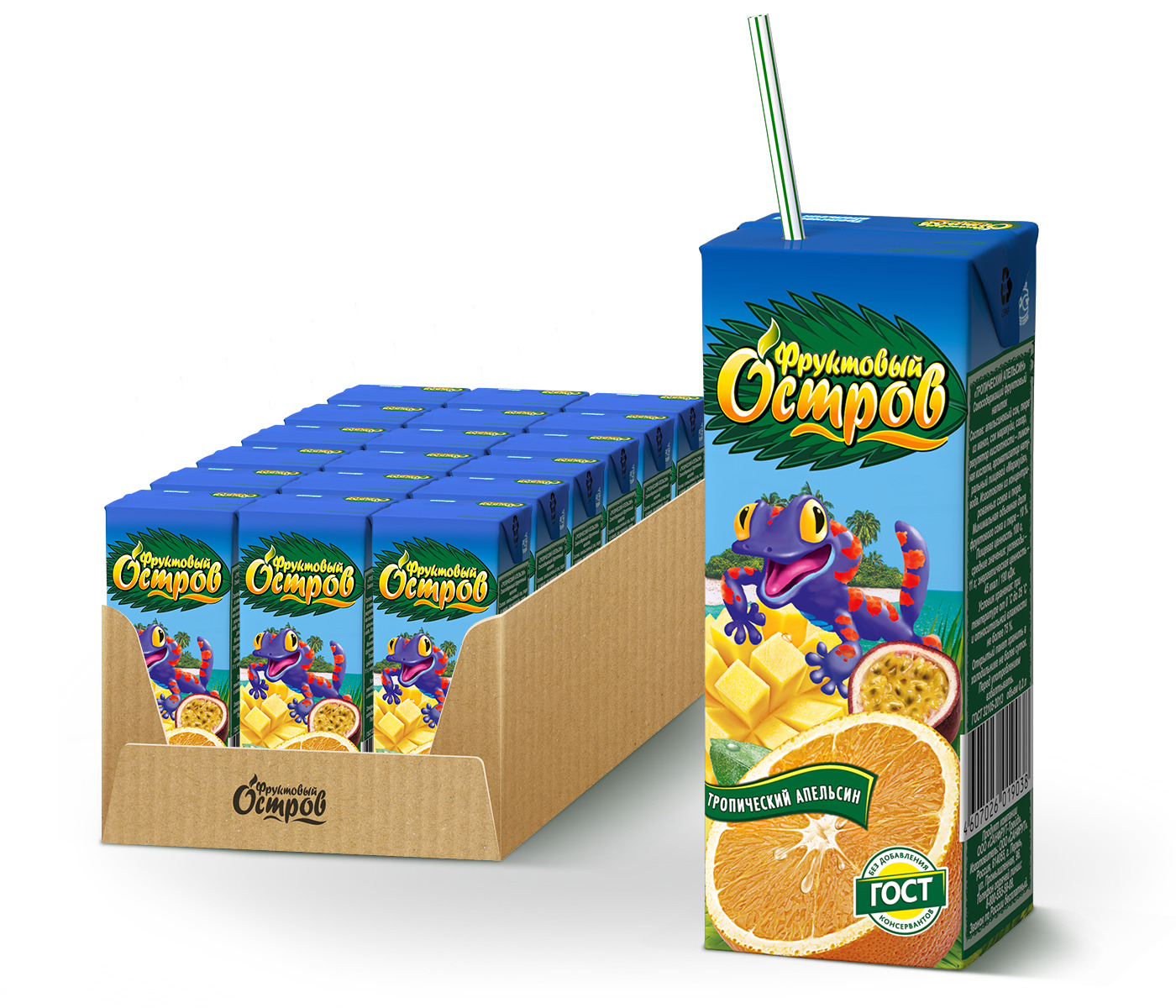 Фруктовый остров 0,2 л Сокосодержащий напиток из смеси фруктов ...