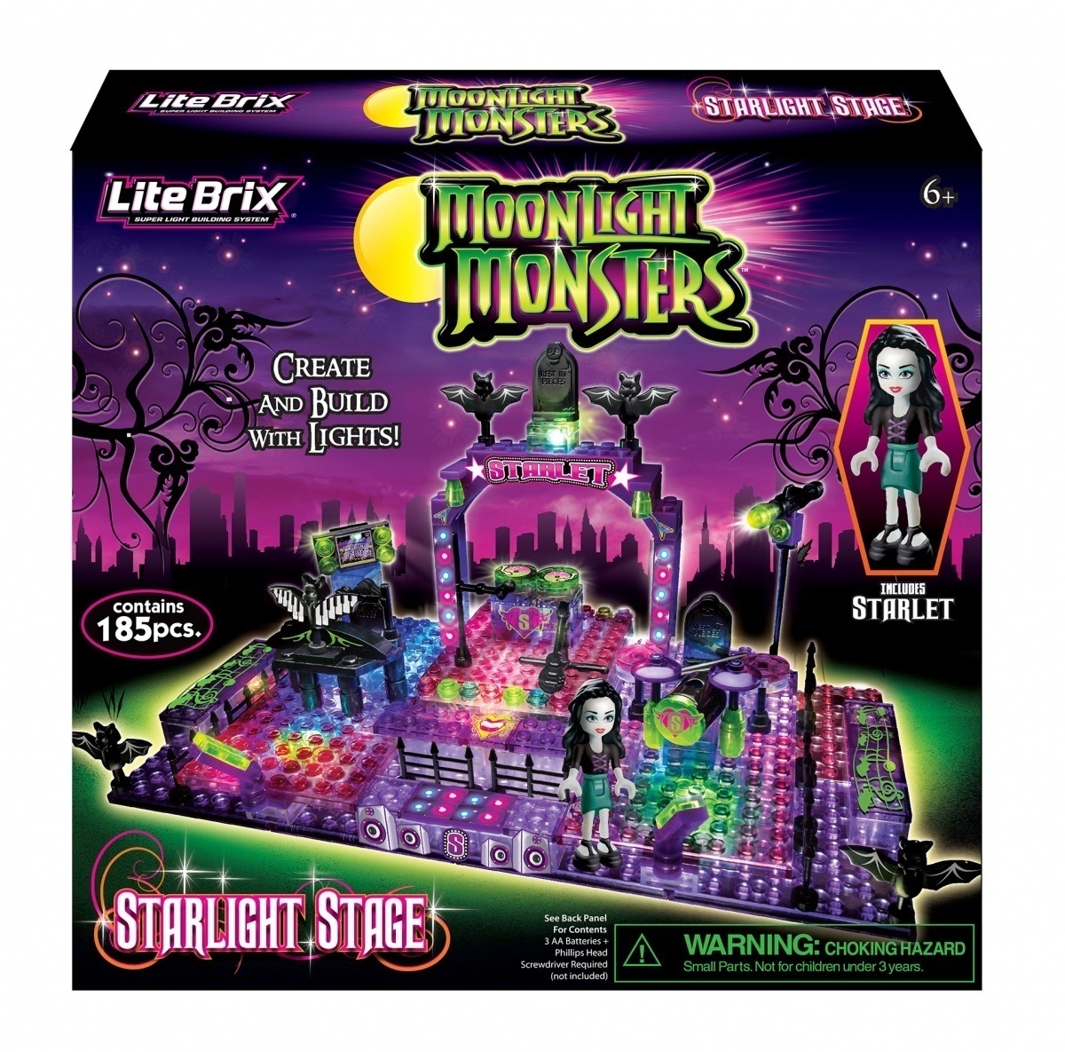 LITE BRIX "КОНСТРУКТОР MOONLIGHT MONSTERS ЗВЕЗДНАЯ СЦЕНА" — купить в ...