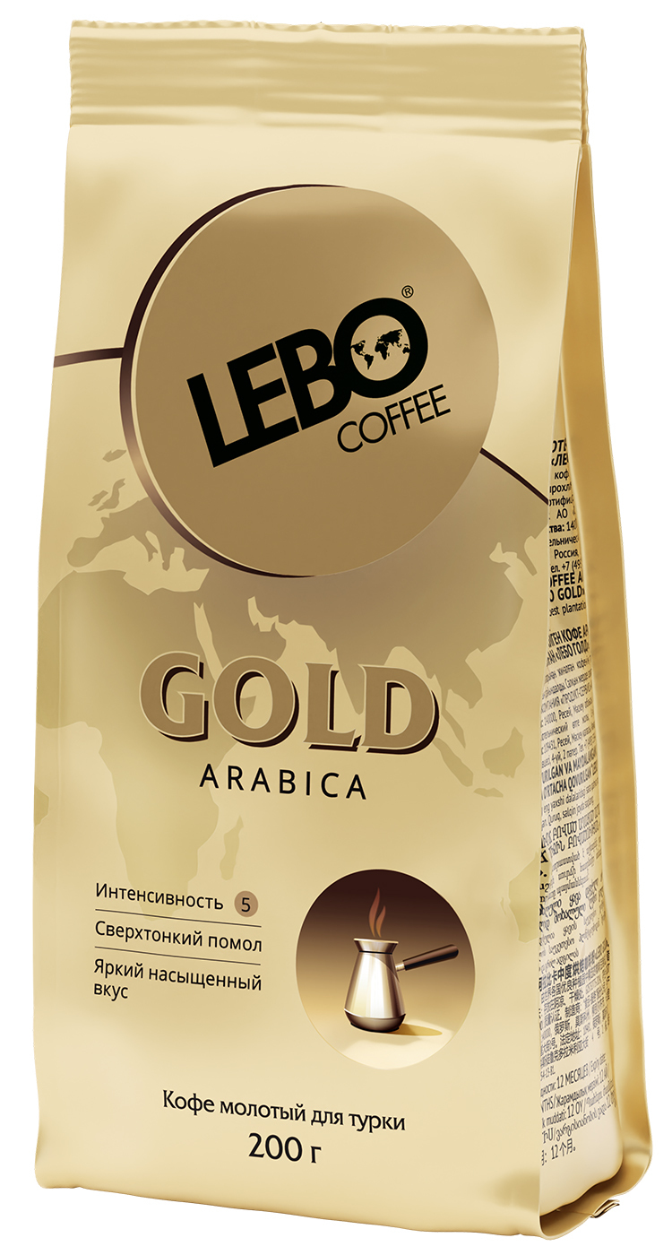 Кофе молотый для турки LEBO GOLD 200 г — купить в интернет-магазине ...